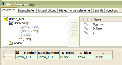 Autodesk Inventor FAQ: iParts erstellen: Die Grundlagen